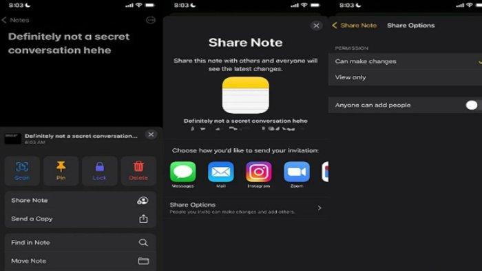 Cara Kirim Pesan Rahasia via Notes iPhone Mudah - Tribunpontianak.co.id