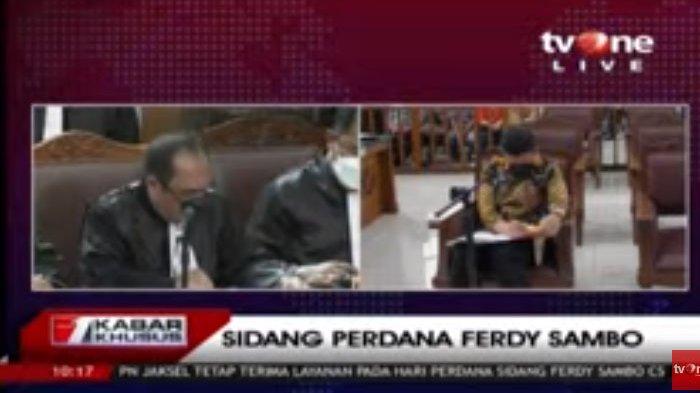 Detik-detik Sidang Fredy Sambo Dimulai Tonton di Link Live TV One, Sambo Duduk Tersandar ...