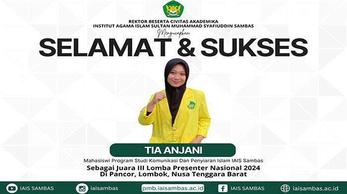 Mahasiswi IAIS Sambas Raih Juara 3 Lomba Presenter Berita tingkat ...