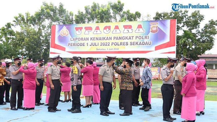 23 Personel Polres Sekadau Ikuti Upacara Korp Raport Kenaikan Pangkat - Tribunpontianak.co.id