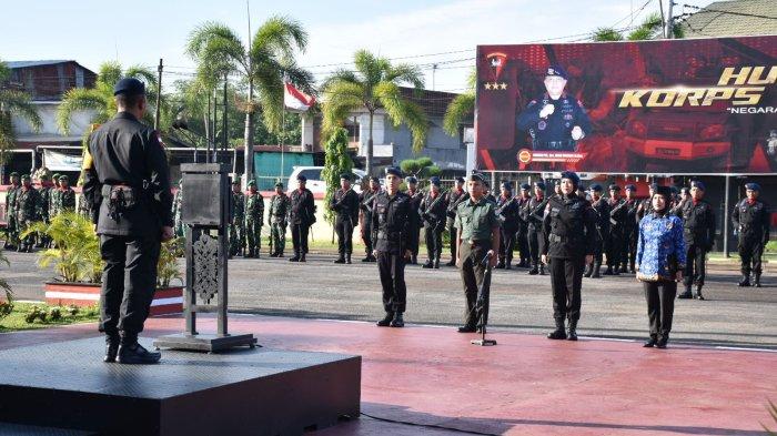 Brimob Kalbar Bersama TNI Gelar Upacara Hari Kesadaran Nasional - Tribunpontianak.co.id