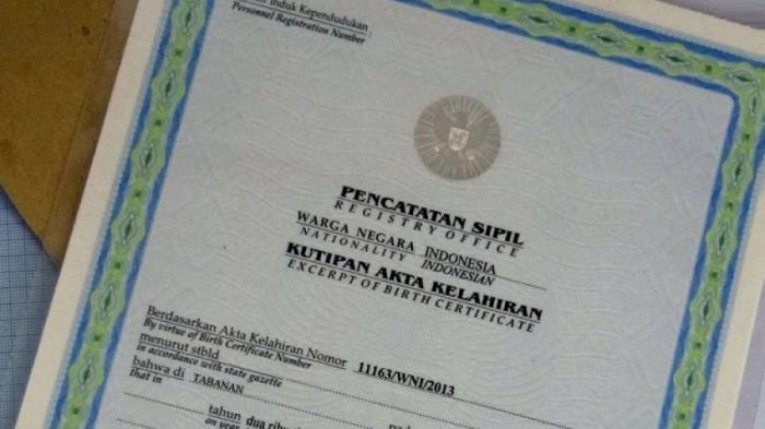 Akta Lahir untuk Anak Adopsi - Tribunpontianak.co.id
