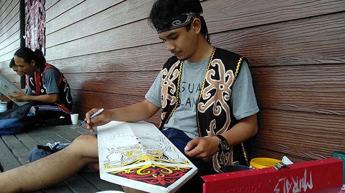 Lomba Melukis Perisai di Pekan Gawai Dayak ke 34 Pontianak, Hewan dan Tumbuhan Ini Jadi Tema ...