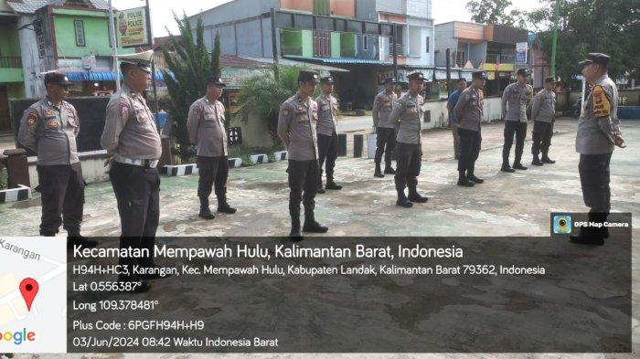 Pimpin Apel Pagi, Kapolsek Mempawah Hulu Berikan Arahan Pentingnya Kedisiplinan pada Personel ...