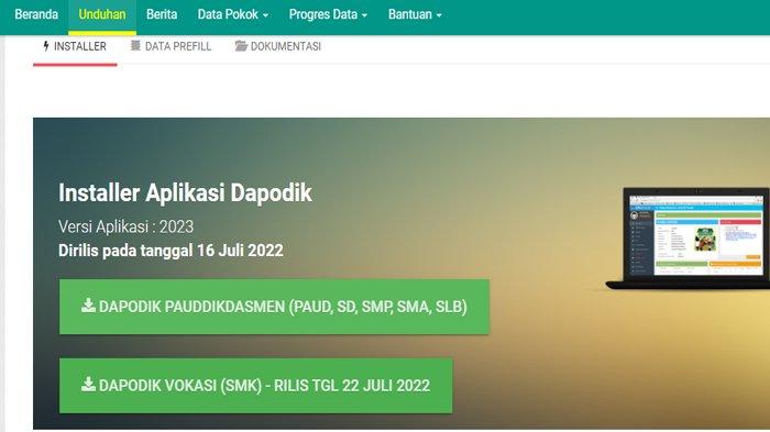 Aplikasi Dapodik 2023 Veri Terbaru PAUD SD SMP SMA PKBM SKB & SLB , Cek Cara Registrasi ...