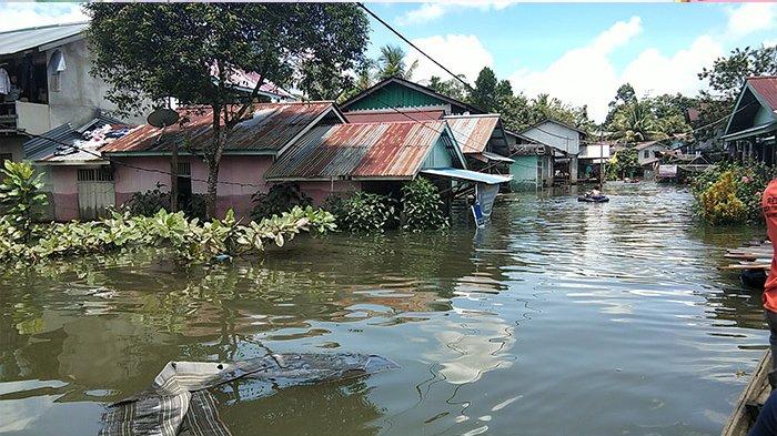 Kondisi Terkini Banjir di Nanga Mahap - Tribunpontianak.co.id