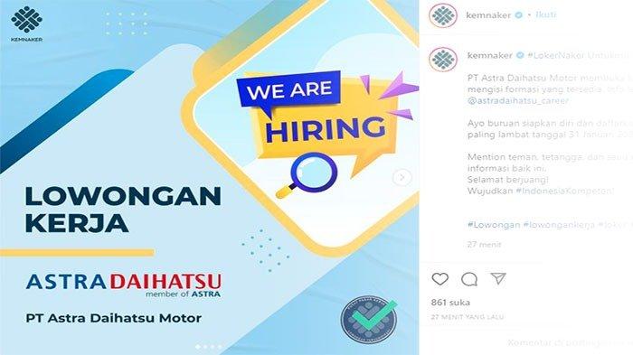 Daihatsu Buka Lowongan Kerja 2022 Terbaru Nih, Cek Posisi dan Kualifikasi Pelamarnya ...