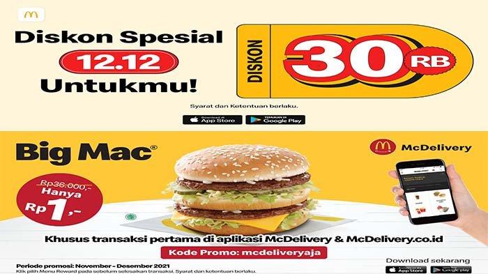 Diskon Spesial 12.12 Promo McD 12 Desember 2021, Hanya Berlaku Hari Ini - Tribunpontianak.co.id