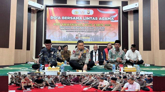 Hari Bhayangkara ke-78, Polresta Pontianak Gelar Doa Bersama Lintas Agama - Tribunpontianak.co.id