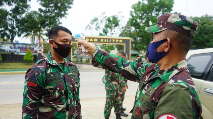Cegah Penyebaran Covid-19, Rindam XII/Tpr Perketat Prokes Masuk ...