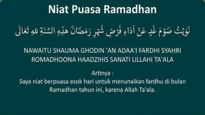 Doa Sahur dan Niat Puasa Ramadhan Lengkap Dalam Tulisan Arab, Latin dan ...