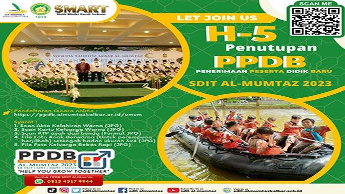 Daftar Secara Online, Berikut Syarat Pendaftaran PPDB SDIT Al-Mumtaz ...