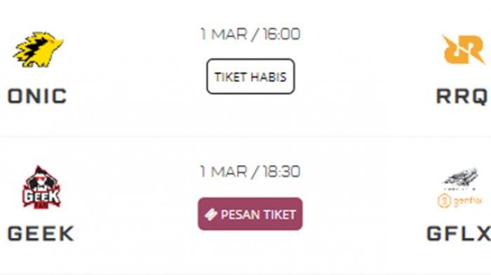 JADWAL MPL Season 5 Hari Ini ONIC Vs RRQ dan Geek Fam Vs GFLX, Misi Gusur BTR di Klasemen MPL ...