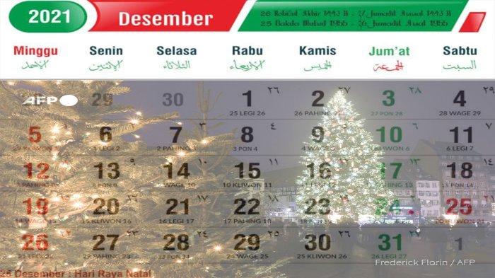 Kalender Sabtu Kliwon di Hari Natal Weton dengan Keberuntungan Cukup ...