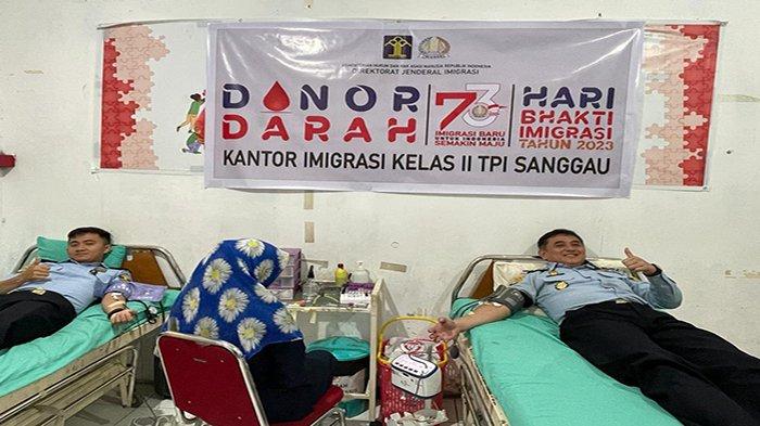 Sambut Hari Bhakti Imigrasi ke-73, Kanim Sanggau Gelar Donor Darah Sukarela - Tribunpontianak.co.id