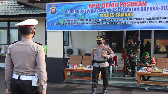 Kapolres Sambas Pimpin Apel Operasi Keselamatan Kapuas 2022 - Tribunpontianak.co.id