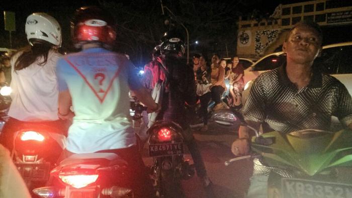 Lalu Lintas Jalan Tanjung Raya Terpantau Macet - Tribunpontianak.co.id