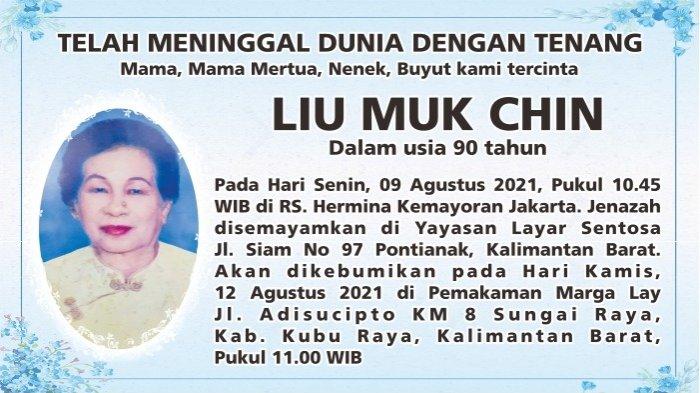 Kabar Duka! LIU MUK CHIN Meninggal Dunia dan Dimakamkan di Pemakaman ...