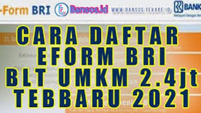 Login eform.bri.co.id/bpum Daftar Eform BRI Lengkap Syarat Daftar UMKM ...