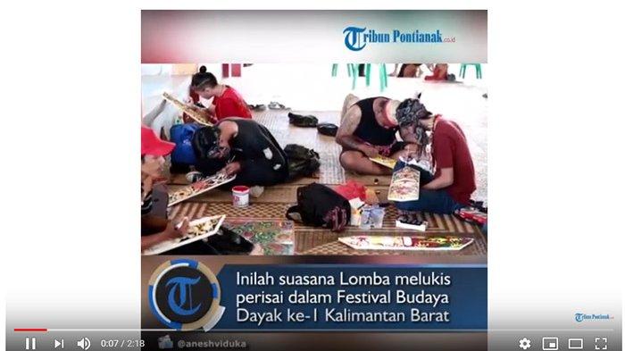 VIDEO: Lomba Melukis Perisai Dayak di Festival Budaya Dayak ke-1 Kalimantan Barat ...