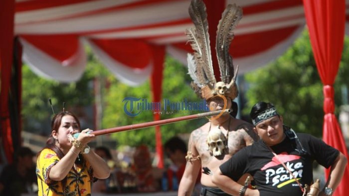 Foto-foto Lomba Sumpit di Pekan Gawai Dayak ke-32 - Tribunpontianak.co.id