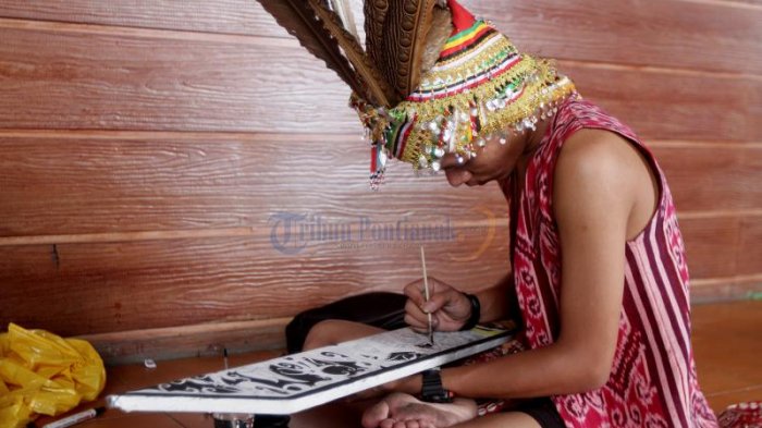 Foto-foto Lomba Lukis Perisai di Acara Pekan Gawai Dayak (PGD) ke-33 - Tribunpontianak.co.id