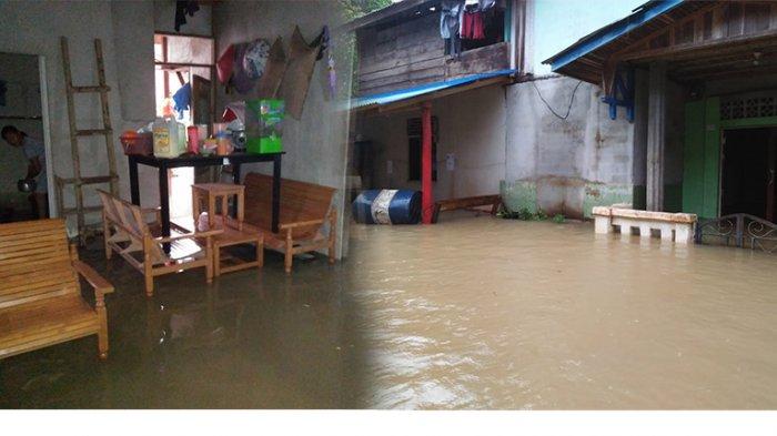 Sejumlah Rumah Warga di Mahap Terendam Banjir - Tribunpontianak.co.id