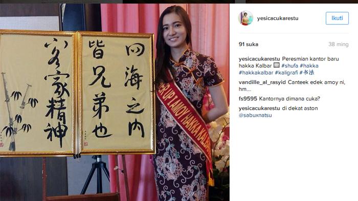 Indahnya Kaligrafi Karya Miss Hakka Indonesia Asal Kalbar - Tribunpontianak.co.id
