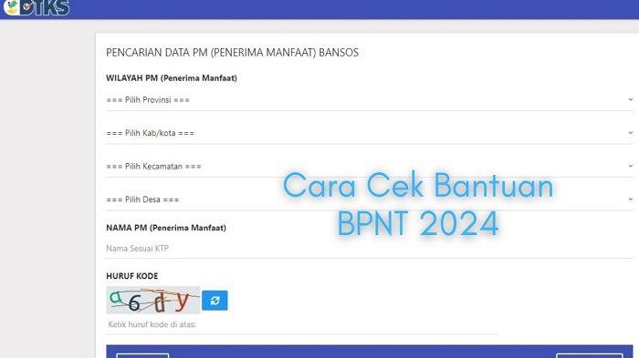 Cara Cek Bantuan BPNT 2024 Lewat HP Lengkap Syarat Penerima BPNT 2024 - Tribunpontianak.co.id
