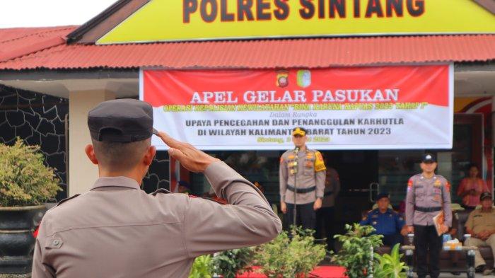 Memasuki Musim Kemarau, Polres Sintang Gelar Operasi Bina Karuna Kapuas 2023 - Tribunpontianak.co.id
