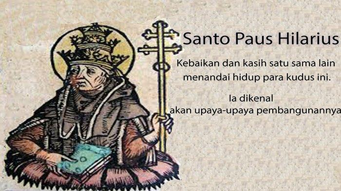 Orang Kudus Katolik 28 Februari Santo Paus Hilarius - Tribunpontianak.co.id