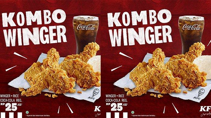 PROMO KFC Bulan September 2020, KOMBO WINGER Ayam Goreng Nasi Coca-Cola ...