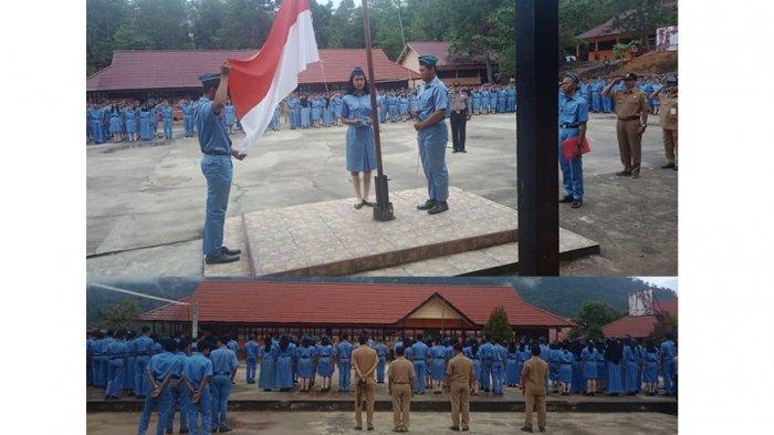 Jadi Pembina Upacara di SMKN 1 Kelam Permai, Ini Pesan Kapolsek Hariyanto - Tribunpontianak.co.id