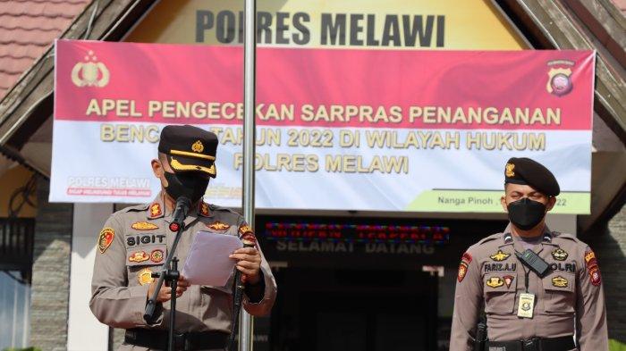 Pimpin Apel Kesiapsiagaan Bencana Alam di Melawi, Ini Arahan Kapolres Sigit Eliyanto Nurharjanto ...