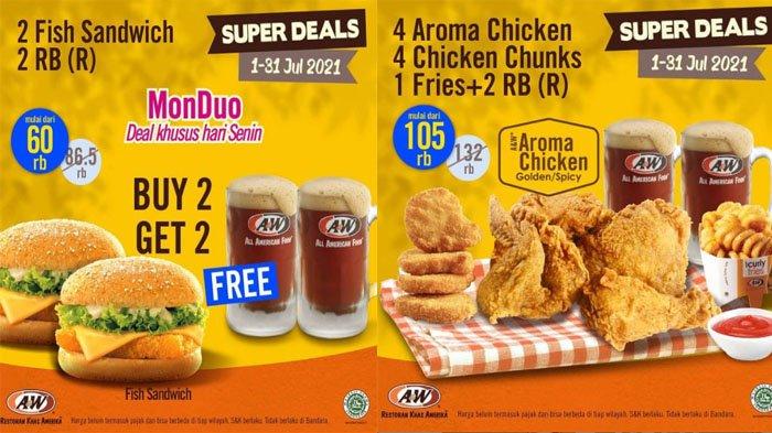 PROMO A&W Bulan Juli 2021 Nikmati Pilihan Menu Super Deals Super Hemat ...
