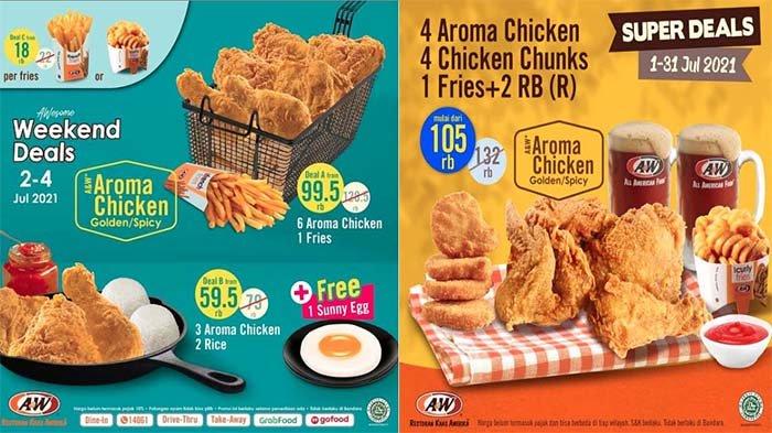 PROMO A&W Terbaru Hari Ini 1 Juli 2021, Weekend Deals Aroma Chicken ...