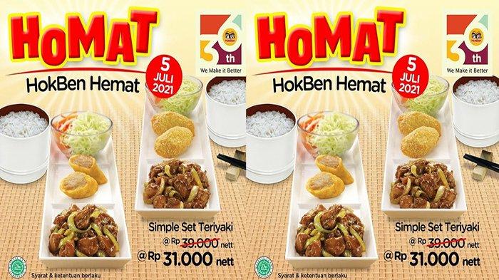 PROMO HokBen Hari Ini 5 Juli 2021, Promo Senin HoMat 1 Porsi Simple Set ...