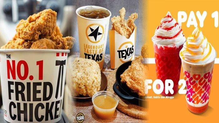 PROMO Makanan Hari Ini Jumat 9 Juli 2021, McD KFC Dunkin Donuts Texas ...