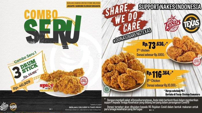 PROMO Texas Chicken Terbaru Juli 2021 Nikmati Combo Seru Mulai 40 ...