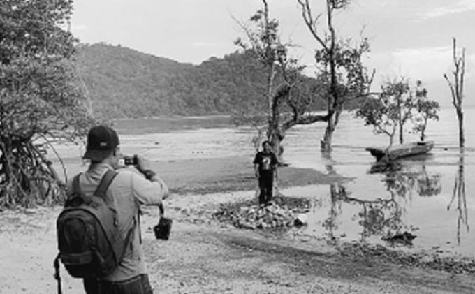 Indahnya Senja di Pulau Datuk - Tribunpontianak.co.id
