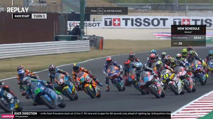 RED Flag MotoGP di Moto2 Emilia Romagna 2020, Penyebab Bendera MotoGp ...