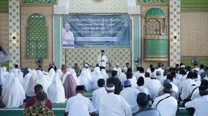 Bupati Satono Hadiri Bimbingan Manasik Calon Jemaah Haji Mandiri - Tribunpontianak.co.id