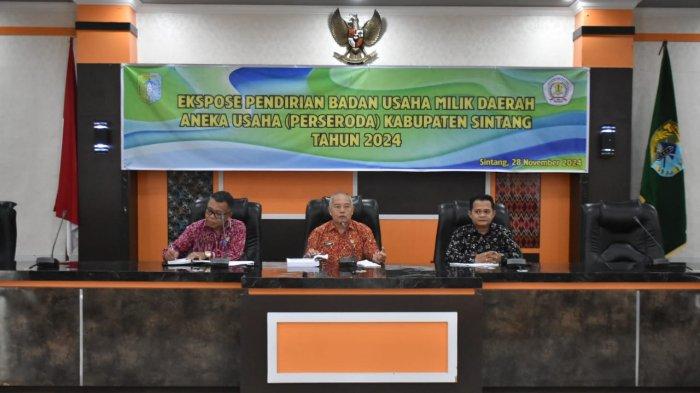 Pemkab Sintang Gelar Eskpose Rencana Pendirian BUMD Sintang Maju Lestari - Tribunpontianak.co.id