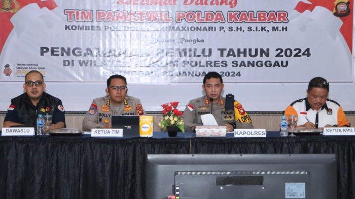 Tim Pamatwil Polda Kalbar Lakukan Supervisi Pengamanan Pemilu 2024 di Polres Sanggau ...