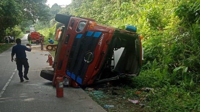 Penyebab Truk Bawa LPG 15000 Kg Kecelakaan di Sintang - Tribunpontianak.co.id