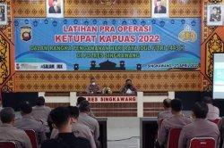 Wakapolres Singkawang Pimpin Kegiatan Latihan Pra Operasi Ketupat Kapuas 2022 di Mapolres ...
