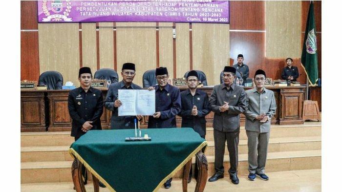 Resmi, DPRD dan Bupati Ciamis Tandatangani Persetujuan Raperda RTRW Tahun 2023-2043, Ini Poinnya ...