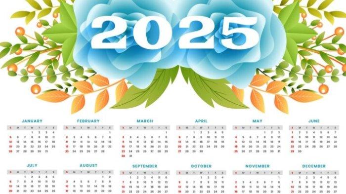 GRATIS! 10 Link Download Kalender 2025 Desain Bunga-bunga Cantik nan ...
