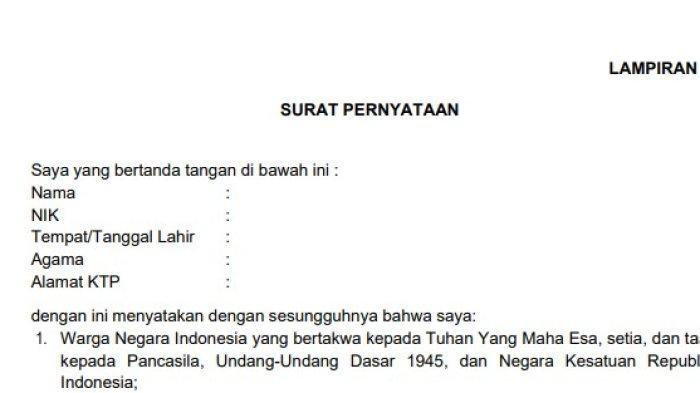2 Contoh Surat Pernyataan Formasi IKN yang Resmi di Seleksi CPNS 2024 ...
