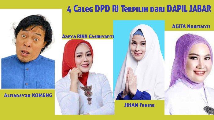 4 Caleg DPD Asal Jabar Terpilih, Komeng Buat Rekor Perolehan Suara Terbanyak, Aceng Fikri ...
